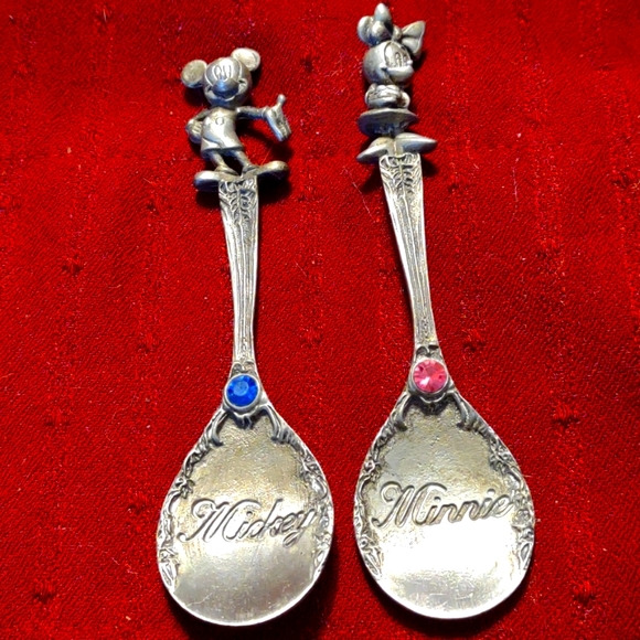 Antique | Dining | Super Rare Antiquemickey And Minnie Mouse Spoons ...